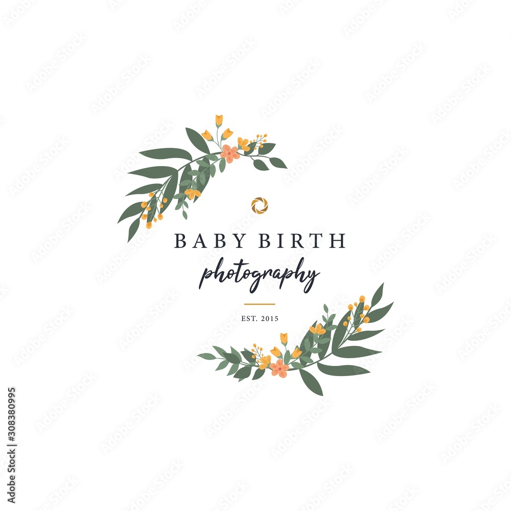 Baby Birth Photography Logo, Invitation Design Inspiration, Simple ...