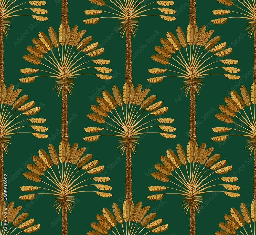 Art Deco Palm Tree Wallpaper