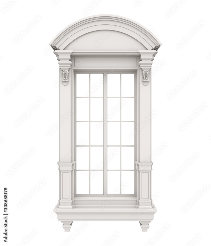 Classic Window Frame Isolated Stock Illustration | Adobe Stock