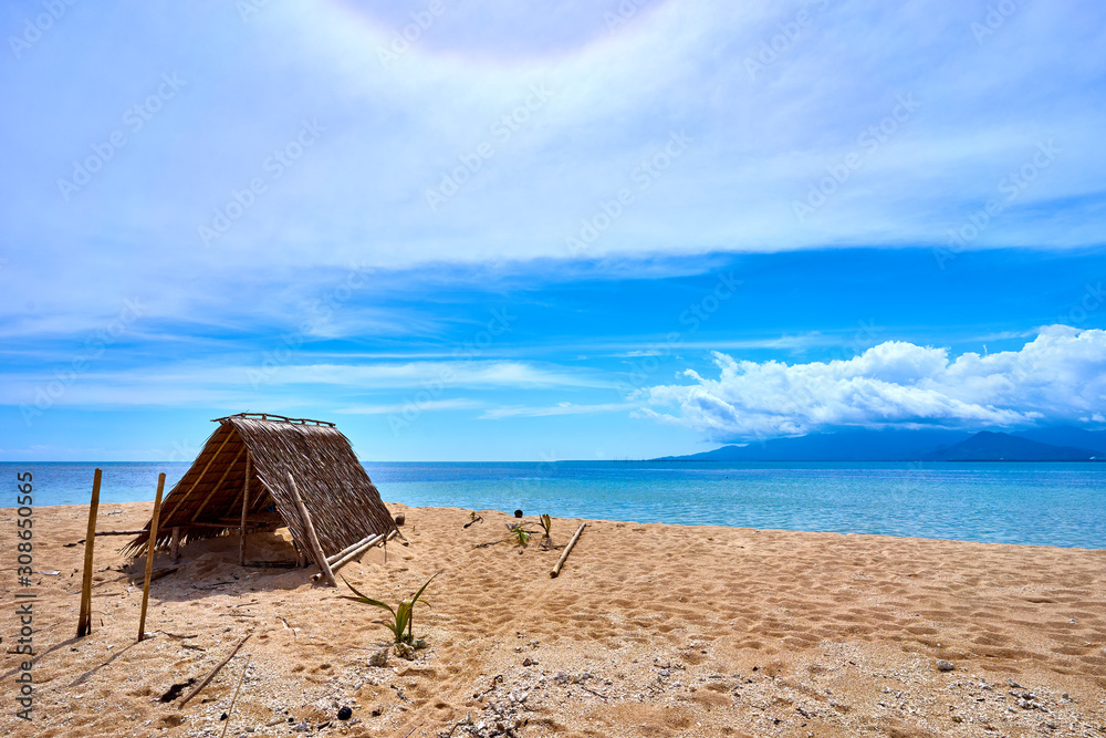 Foto de Stock Sandbar in the "Roxas Bay" before Palawan Island in the ...