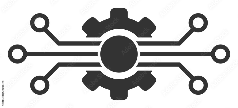 Digital tech vector icon. Flat Digital tech pictogram is isolated on a ...