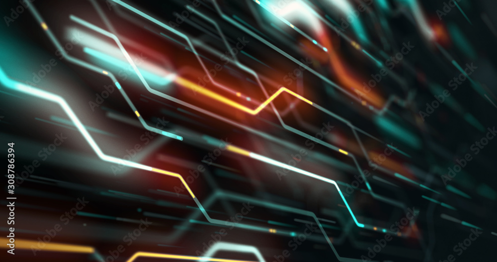 Ilustração Abstract Motherboard Circuit Background. Virus detected over ...