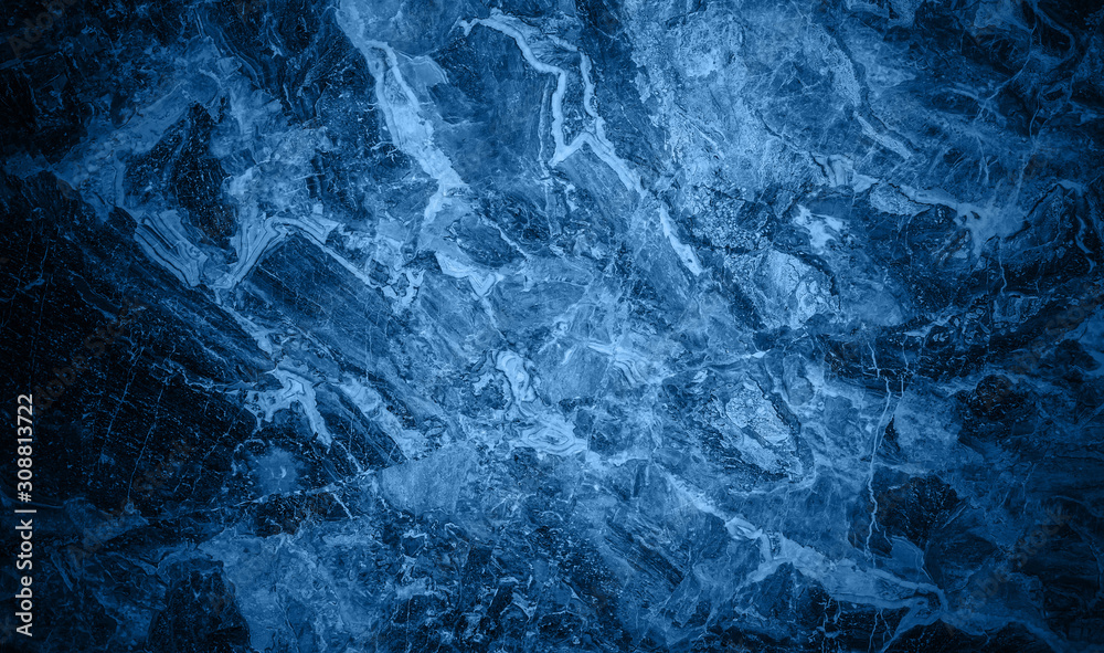Abstract blue ceramic texture or blue stone surface in dark blue trendy ...