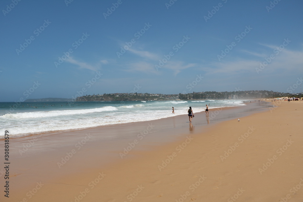 Long Reef beach goes to Dee Why Beach, Sydney Australia Stock Photo ...