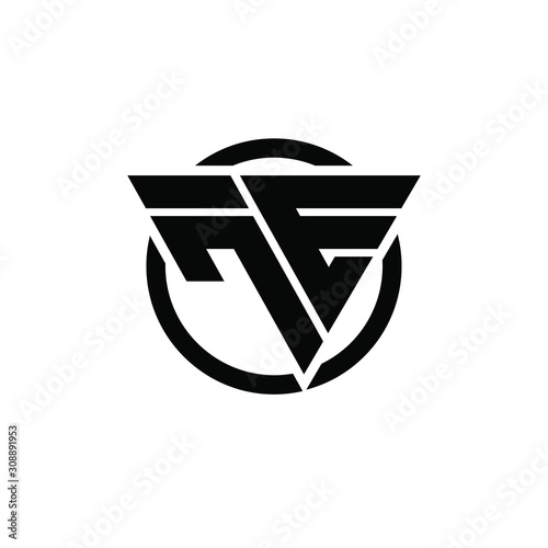 7E E7 Triangle Logo Circle Monogram Design Vector Super Hero Concept ...