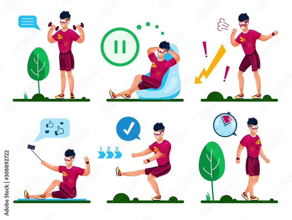 Young Sportsman, Male Athlete Hawing Workout with Dumbbells, Doing ...