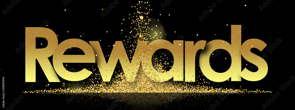 Rewards in golden stars background Stock Illustration | Adobe Stock