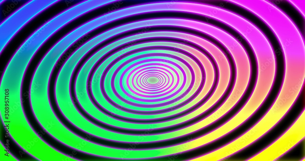 Abstracts rainbow spiral psihodelic tunnel background. animation ...