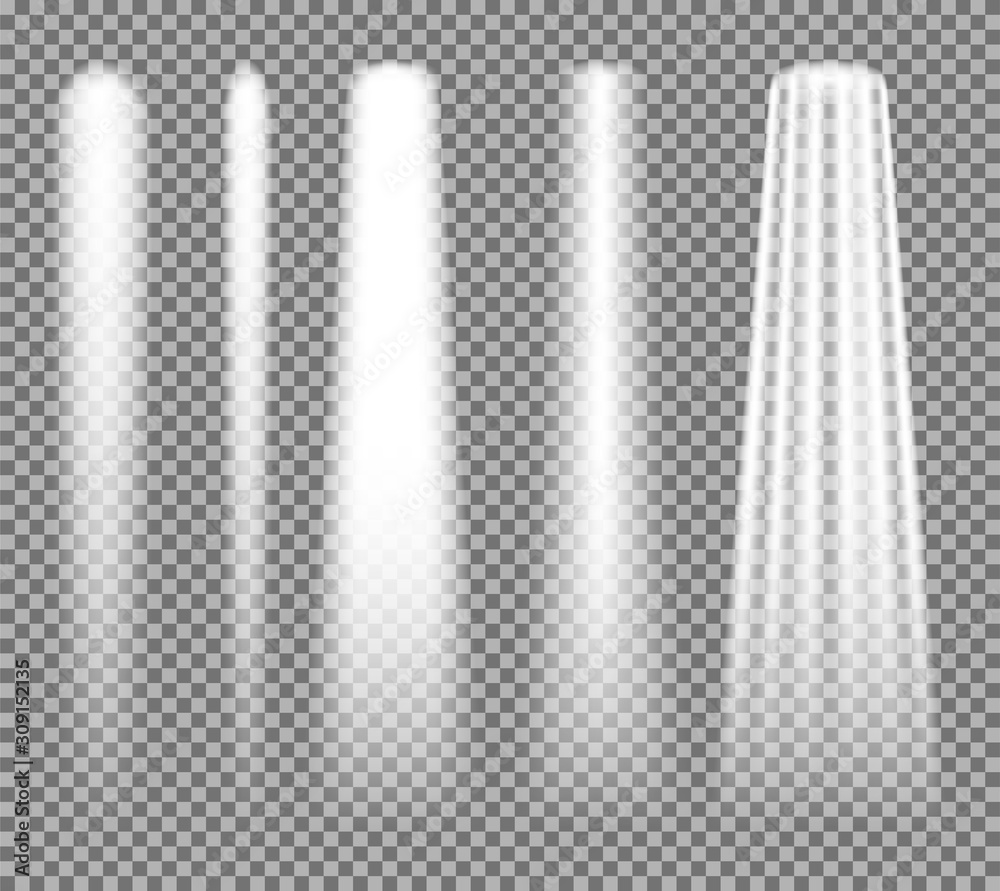 Stage light lamp effect. Bright studio spotlight projection. Club ...