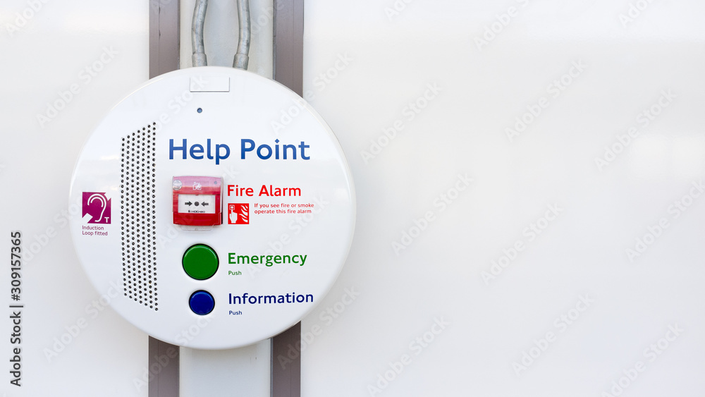 London Underground Help Point. Automated tube platform Help Point ...