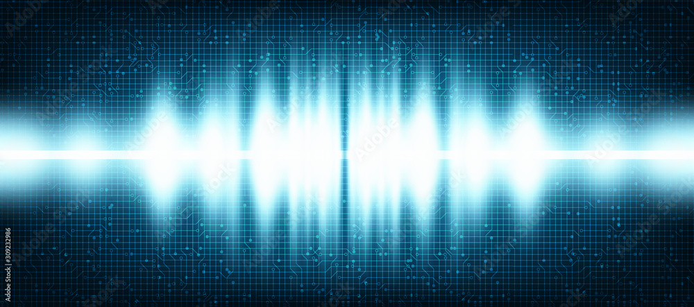 Light Digital Sound Wave Low and Hight richter scale Background ...