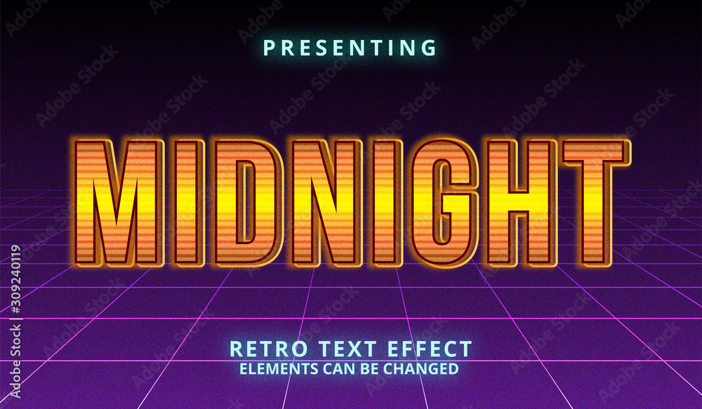 Futuristic retro font. 80s style . Vector alphabet. Editable Template ...