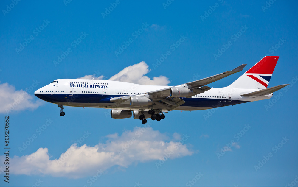 Chicago, USA - May 16, 2019: British Airways Boeing 747-400 Aircraft ...