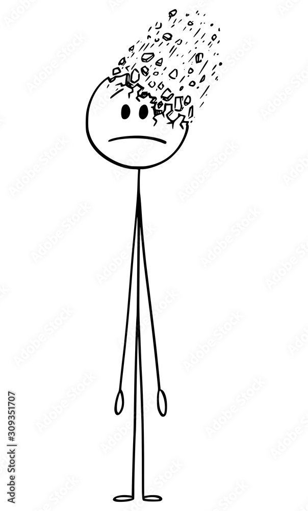 Vector cartoon stick figure drawing conceptual illustration of man ...