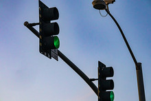 Hanging Traffic Signals Free Stock Photo - Public Domain Pictures