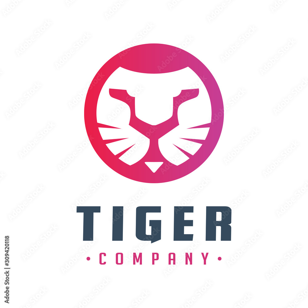 Tiger head logo design your company Stock Vector | Adobe Stock