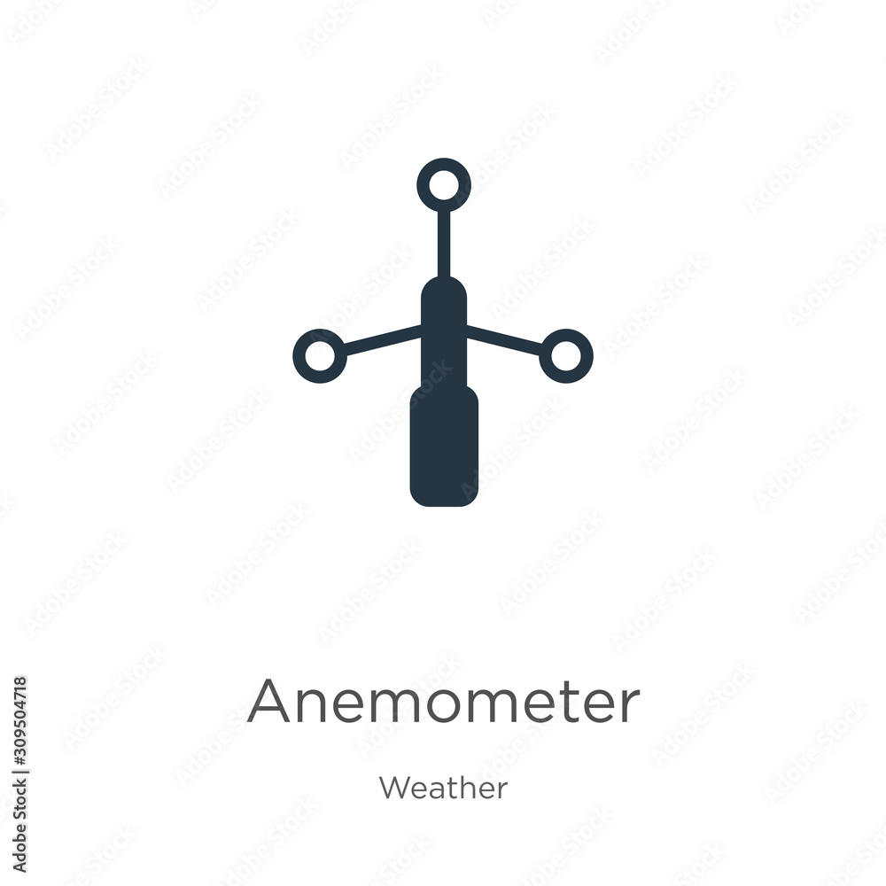 Anemometer icon vector. Trendy flat anemometer icon from weather ...