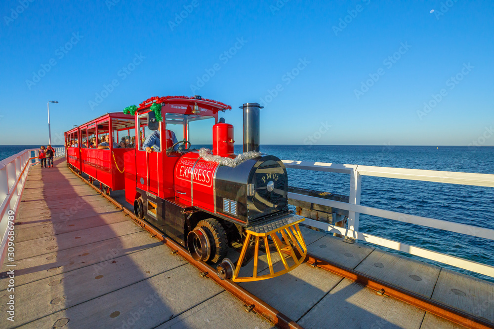 Busselton, Australia - Dec 30, 2017: Busselton Jetty Train on the ...