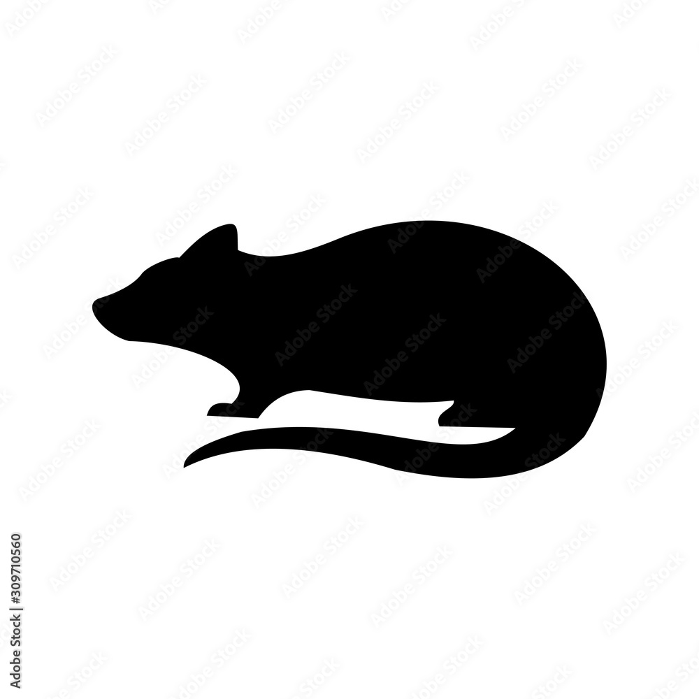 Clip art Rat Vector graphics Silhouette Stock Vector | Adobe Stock