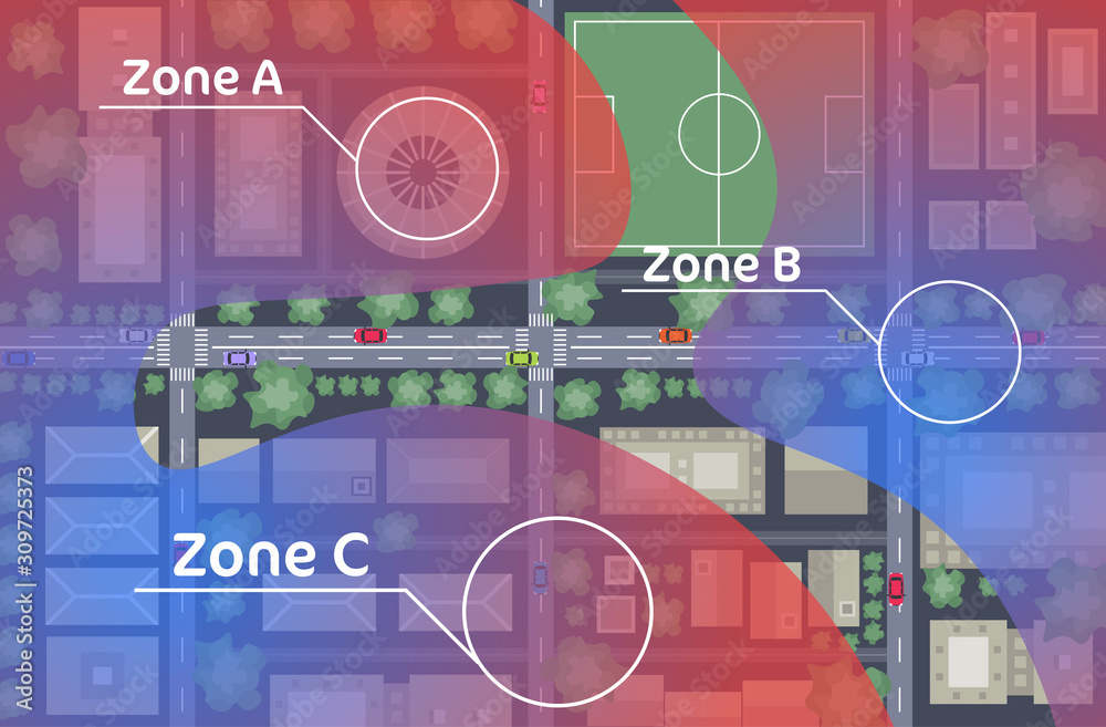 cars driving road 5g internet connection concept city map with streets ...