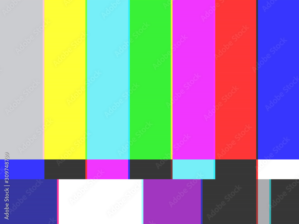 ภาพประกอบ Stock no signal tv screen with noise | Adobe Stock