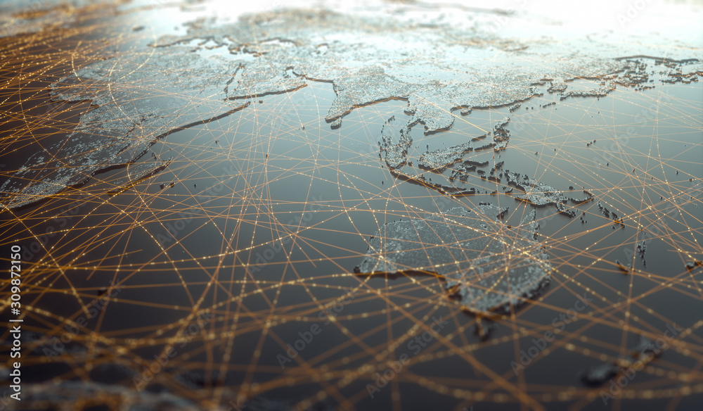 Asia Oceania Digital Technology Connectivity World Wide Web Stock Photo ...