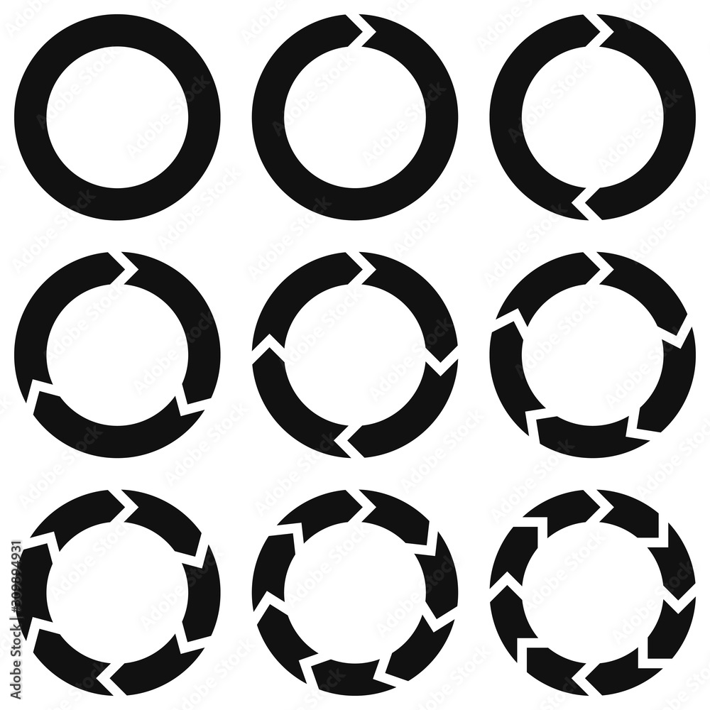 round infographic elements template circular rotation arrows, renewable ...