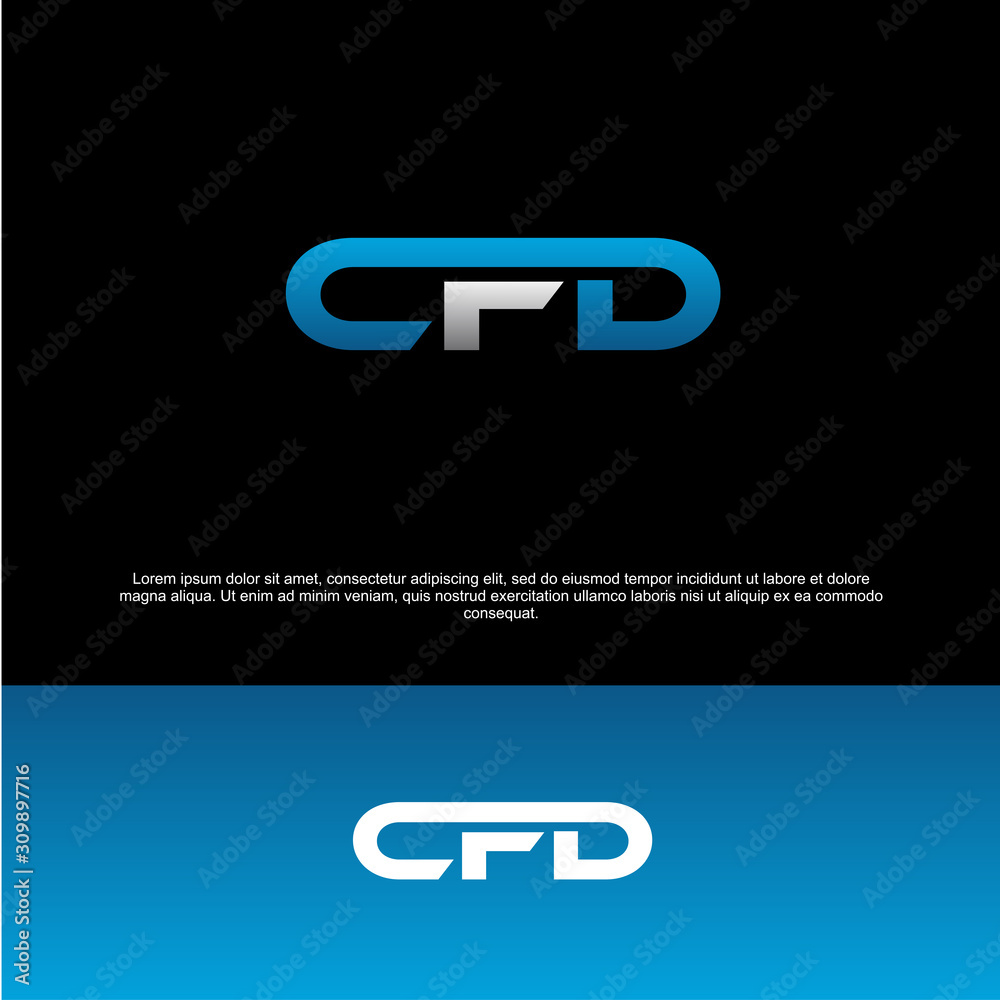 CFD initials for fitness companies, initial logos for the gym and cross ...