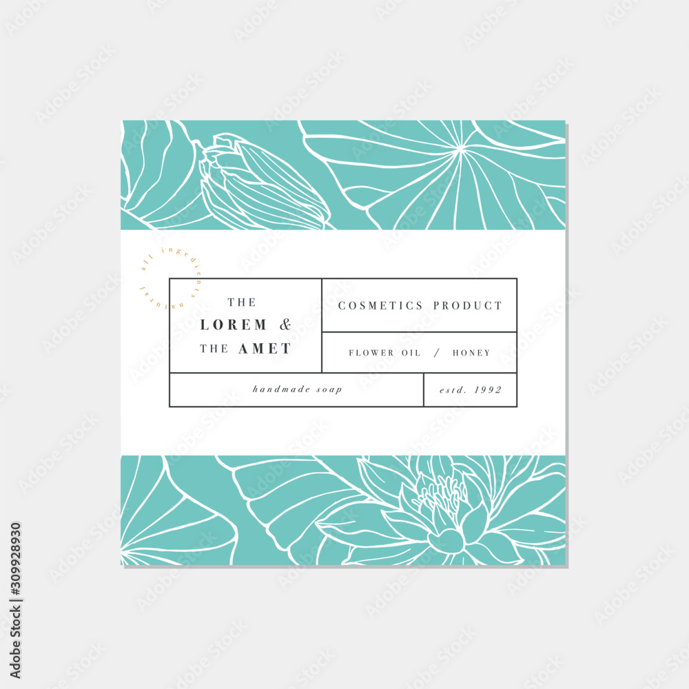 Vector patten for cosmetics with label template design. Pattern or ...