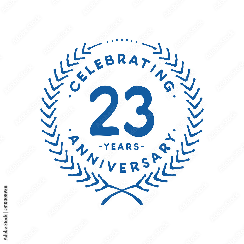 23 years design template. 23rd logo. Vector and illustration. Stock ...