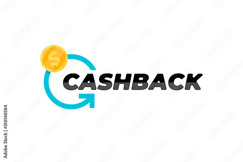 Cash back service sticker symbol template. Money refund cashback label ...