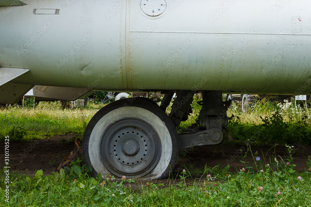 Suspended fuel tank on a military aircraft. Design elements and details ...