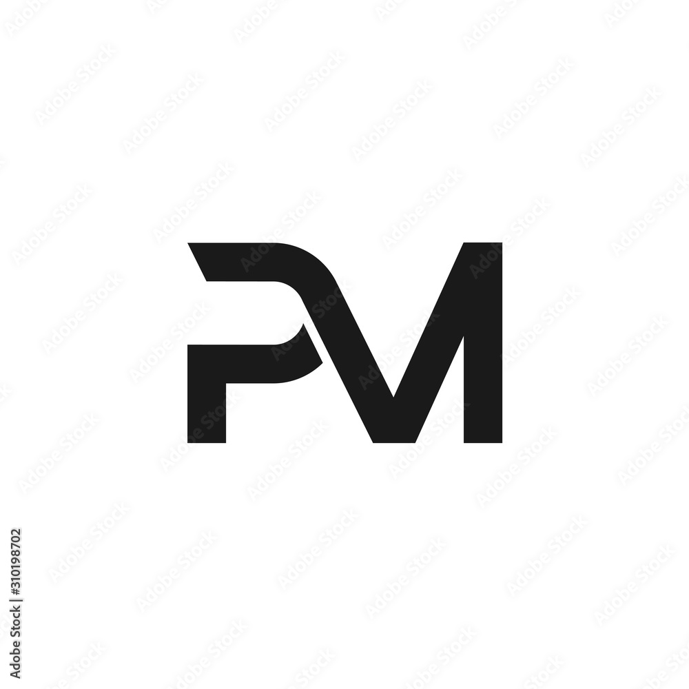 PM letters initial logo design vector Stock Vector | Adobe Stock