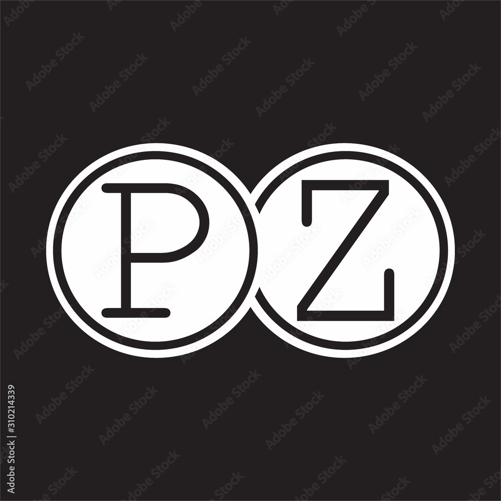 PZ Initial letter linked circle capital monogram logo modern template ...