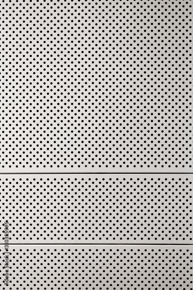 White metal texture steel pattern background/ Perforated Sheet metal ...