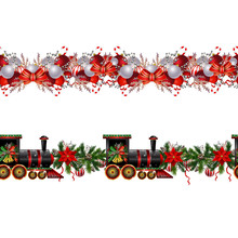 Christmas Decorated Train Free Stock Photo - Public Domain Pictures