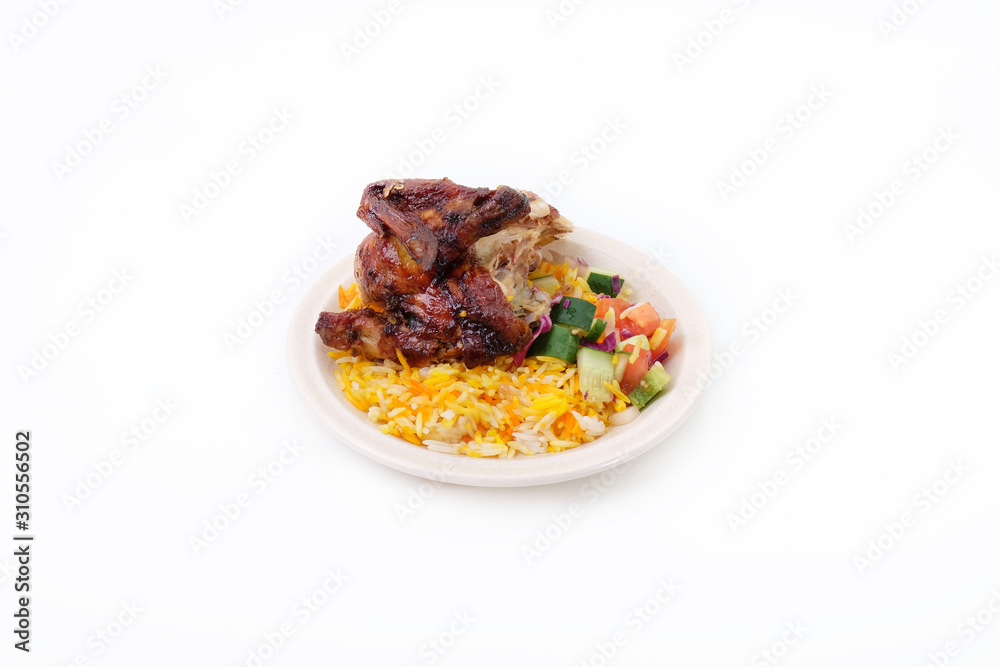 Grilled Chicken Mandy - Traditional Arabic food Stock Photo | Adobe Stock