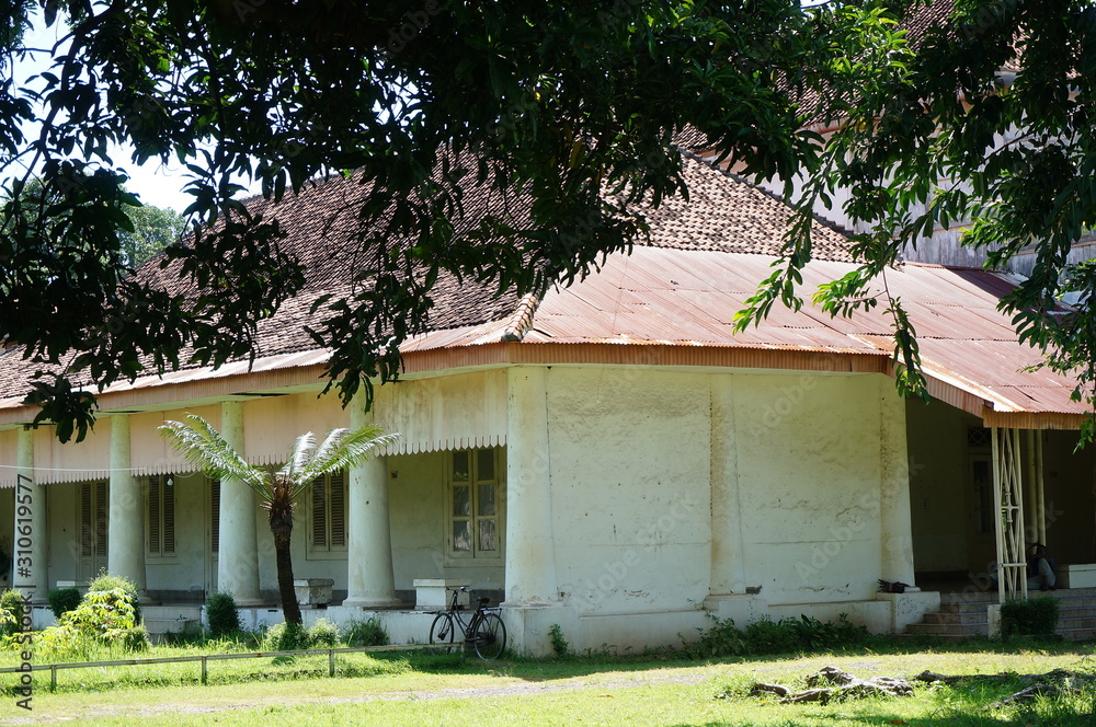 The Dutch colonial building located in the area of the Demas Sugar Cane ...