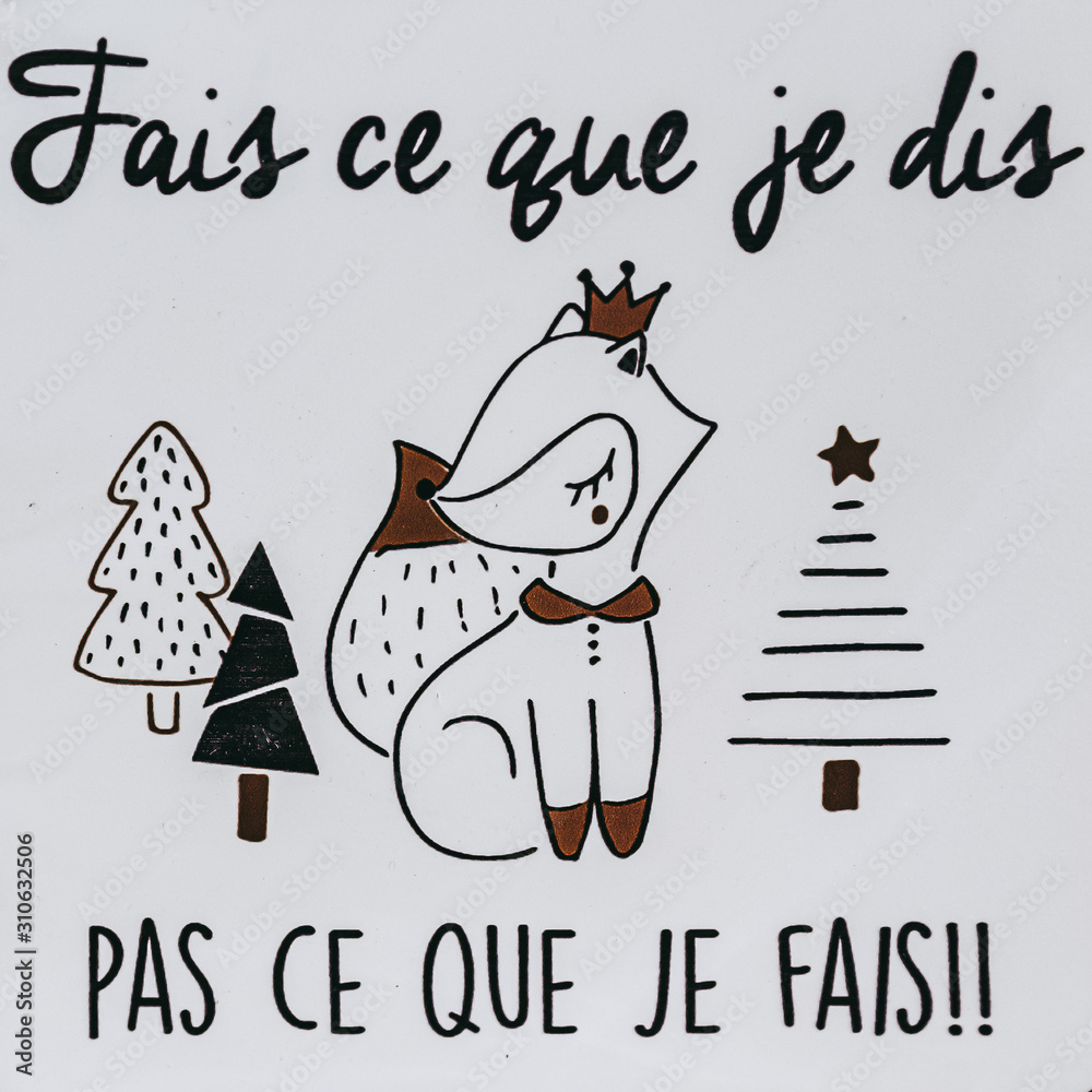 Photo Stock Plaque métallique humour avec phrase fais ce que je dis pas ...