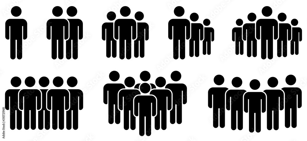 People icon. Group of people icons collection. Vector Stock Vector ...