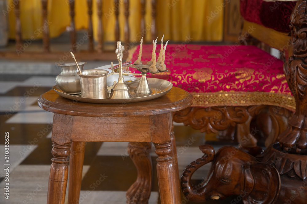 objects for worship the Deities in the Indian culture called Arati ...