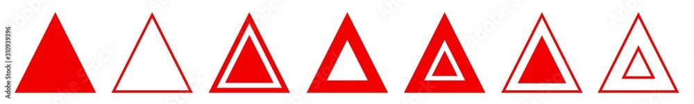 Triangle Icon Red | Label Triangles | Frame Logo | Emblem | Traffic ...