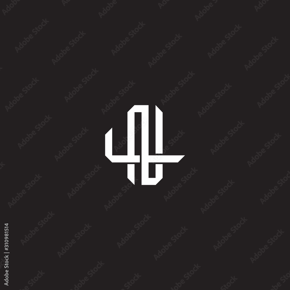 Initial letter overlapping interlock logo monogram line art style Stock ...
