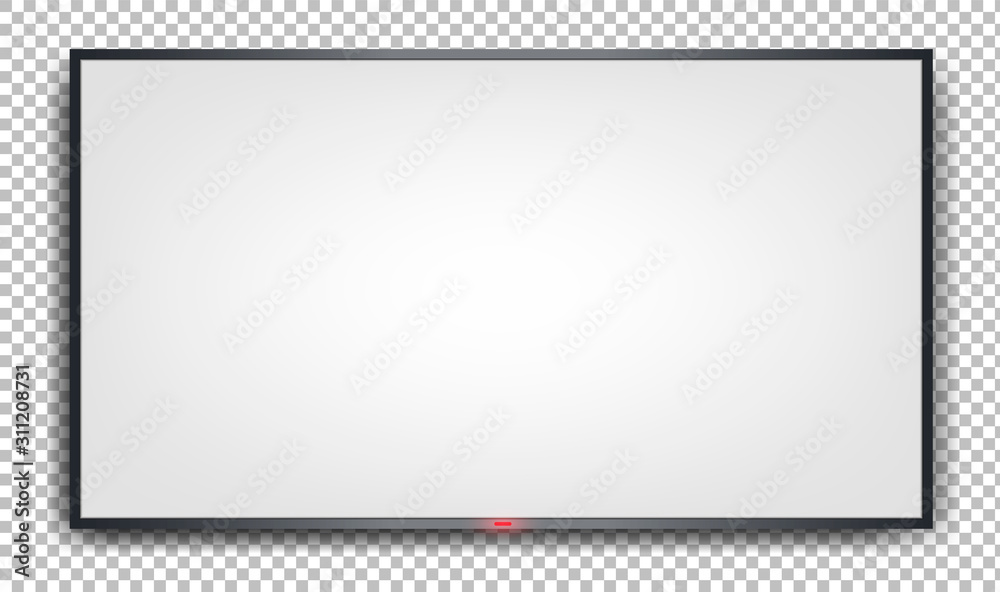 White banner on a transparent background. The wall panel is white ...