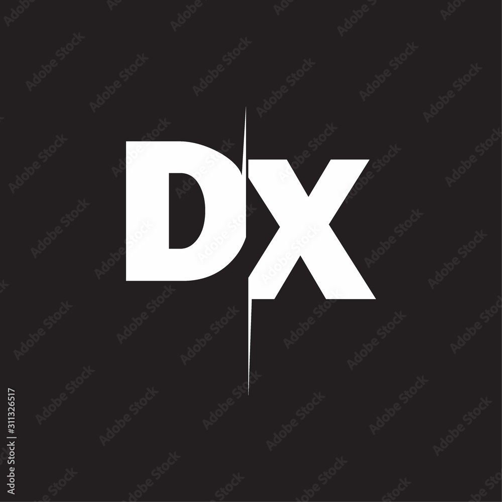 DX Logo Letters black background Stock Vector | Adobe Stock