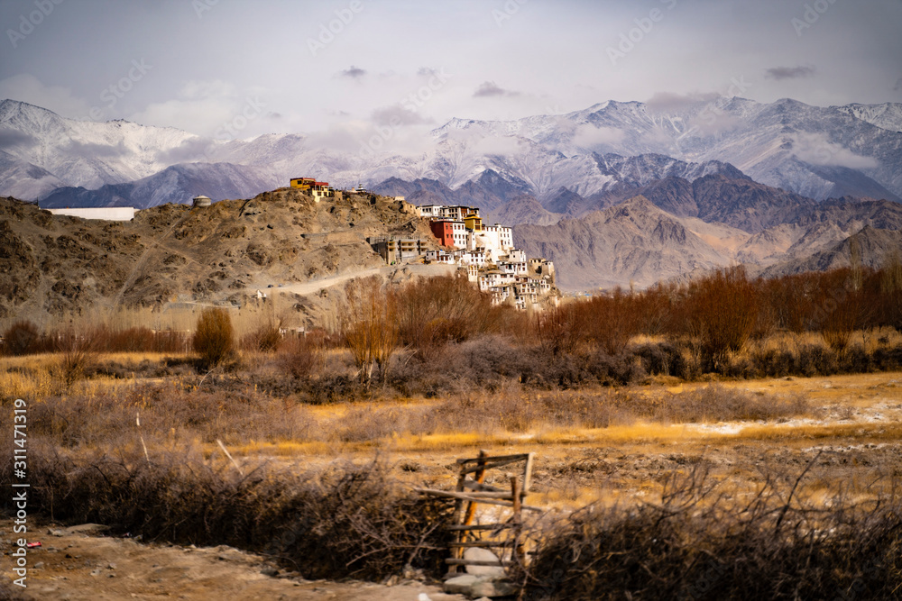 Beautiful Mountains and View of Leh Ladakh Buddhist Monastery, Popular ...