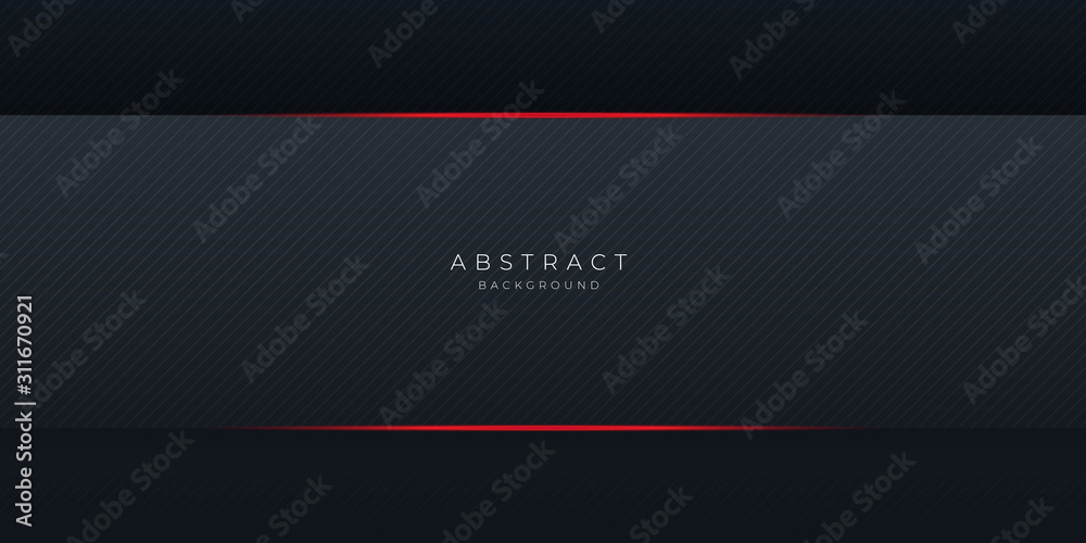 Modern tech design of black red abstract metallic carbon shiny color ...