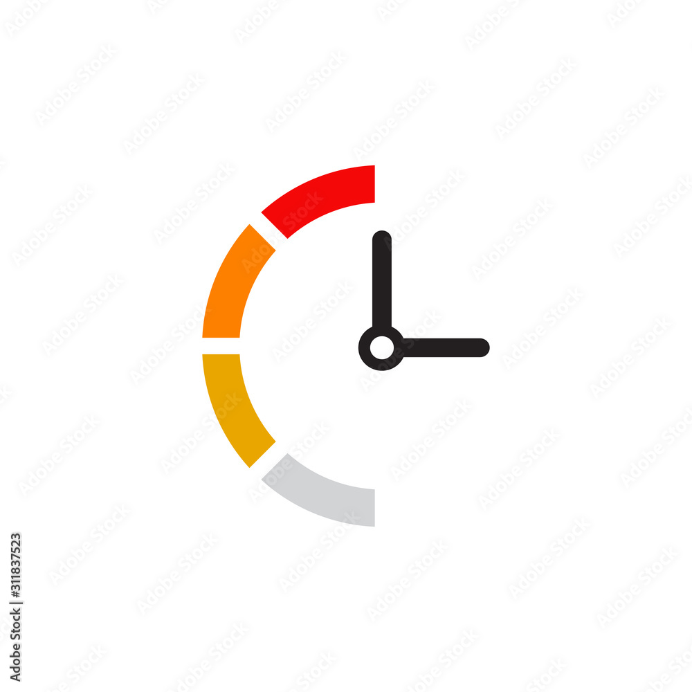 Clock icon logo design vector template Stock Vector | Adobe Stock