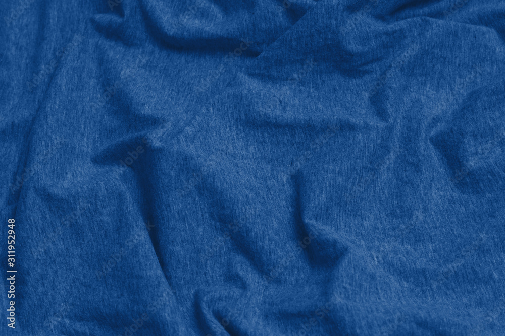 Navy classic blue fabric texture background top view. Crumpled Cloth Blank Background. Colour of ...