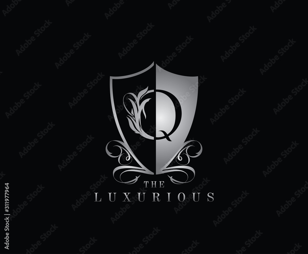 Luxury Guard O Letter Logo Icon. Silver O With Classy Shield Shape ...